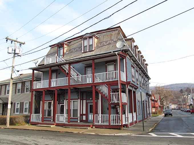 Classic New England architecture with those wraparound porches that practically beg you to sit and watch the world go by.