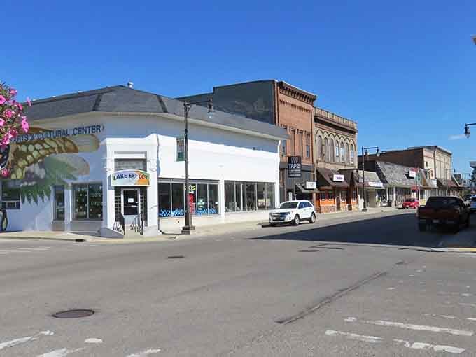 Downtown Manistique wears its history proudly, with brick buildings that have stories to tell and zero pretension.
