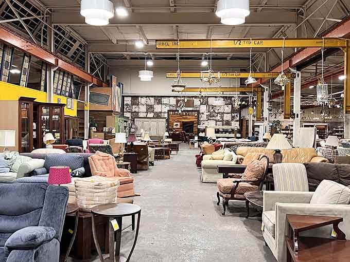Rows of furniture stretch toward the horizon like a home decorator's fever dream come true.