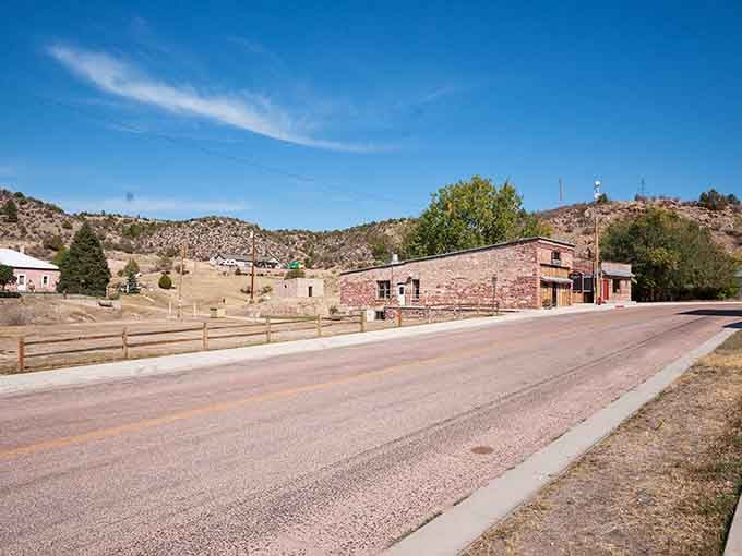 The wide-open Wyoming sky stretches endlessly above Hartville's main street, where time seems to move at its own unhurried pace.