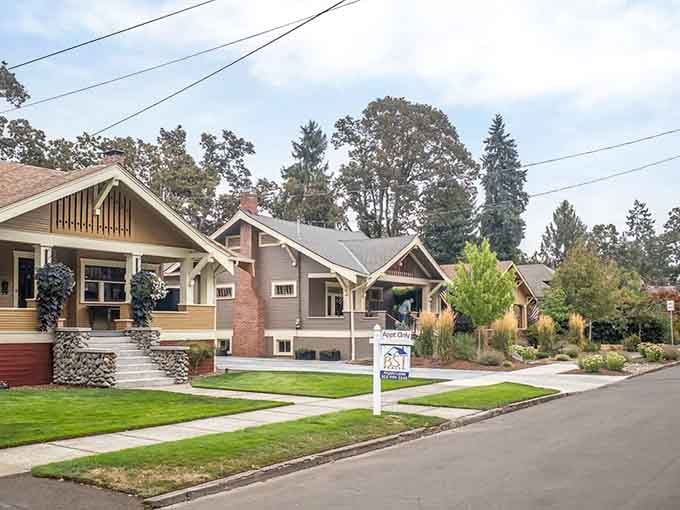 These craftsman bungalows prove that Silverton's residential streets are just as photogenic as its famous downtown district.