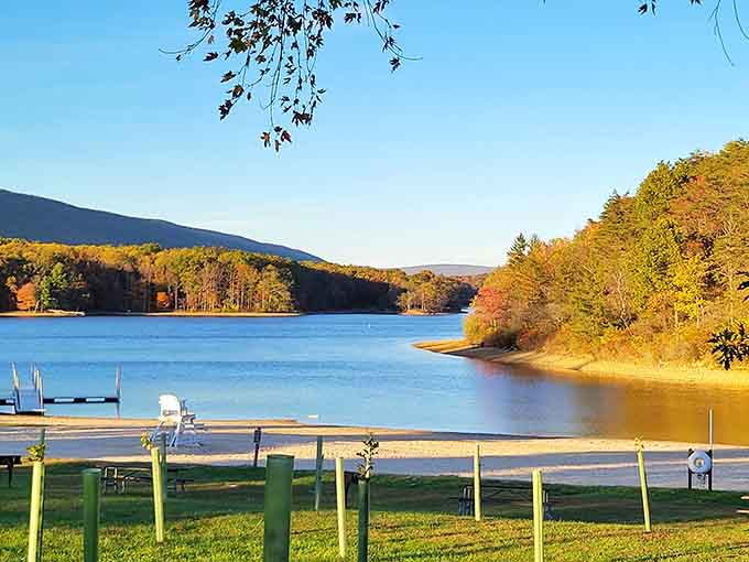 Fall at Rocky Gap transforms the landscape into nature's own fireworks display, with colors so vibrant they'd make a box of crayons jealous.
