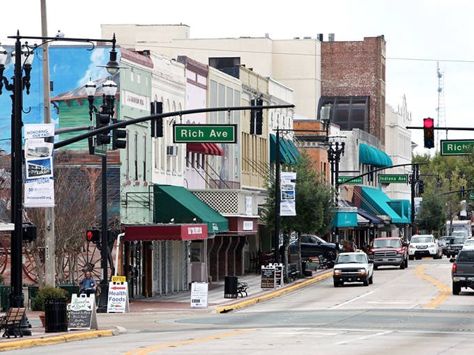 Rich Avenue showcases DeLand's colorful historic district. These aren't movie set facades&mdash;they're authentic buildings housing real local businesses.