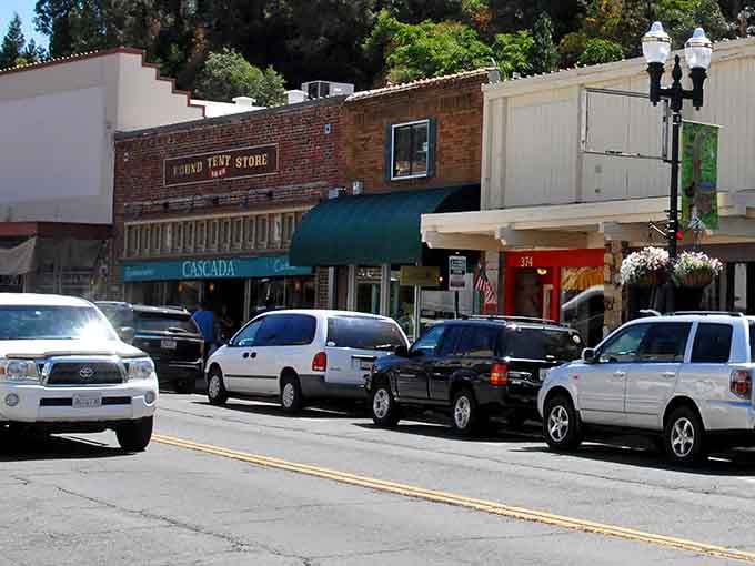 Historic buildings line the street like a perfectly preserved postcard that you can actually walk through and touch.