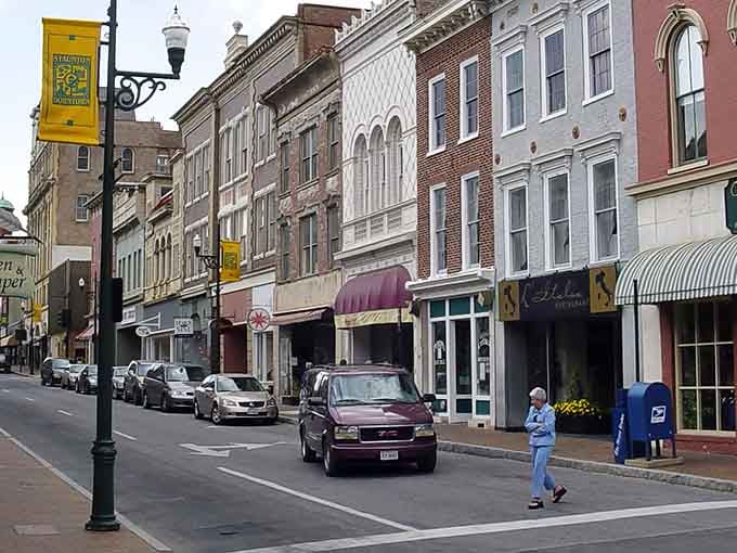 Those rolling hills and church steeples aren't Photoshopped, they're just regular Tuesday afternoon in Staunton, Virginia's most photogenic downtown.