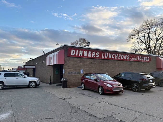 That pink and brown exterior isn't trying to be retro, it just never stopped being cool since the disco era.
