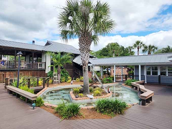 Palm trees and wooden decks signal you've arrived somewhere special, where the river meets your next great meal.