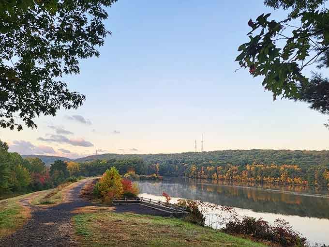 Evening light turns the lake into liquid gold, the kind of free show that beats any streaming service.
