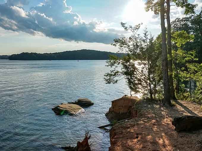 This tranquil cove proves that paradise doesn't always require a passport, just a tank of gas and good timing.