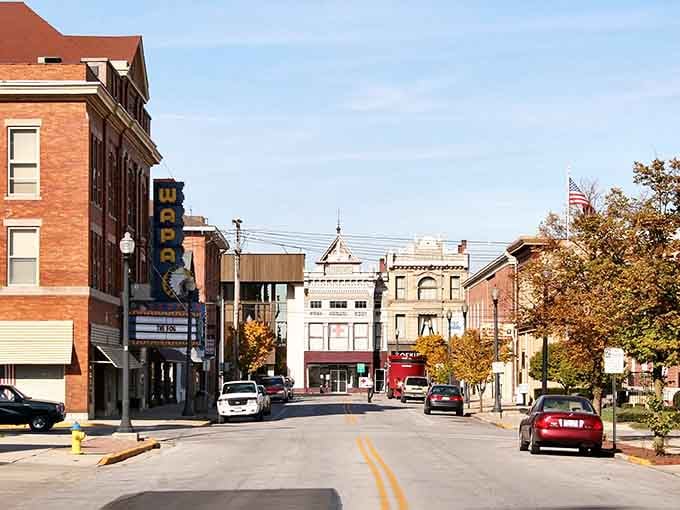 That vintage theater marquee beckons like a time machine, minus the flux capacitor and complicated plot twists.