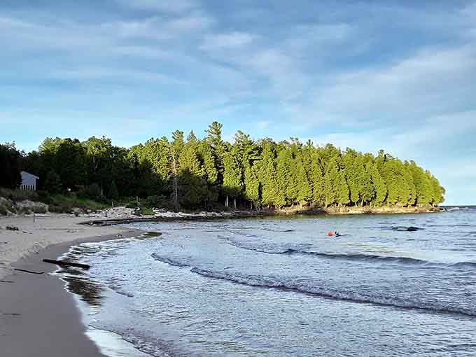 That water color isn't a filter trick, it's just Lake Michigan showing off its best Caribbean impression.
