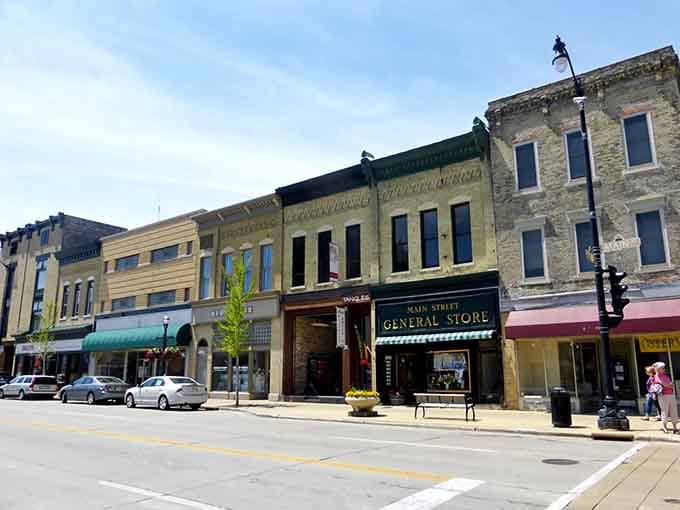 Racine's well-preserved Main Street showcases colorful storefronts and historic architecture, creating a walkable downtown where affordability meets small-town charm.