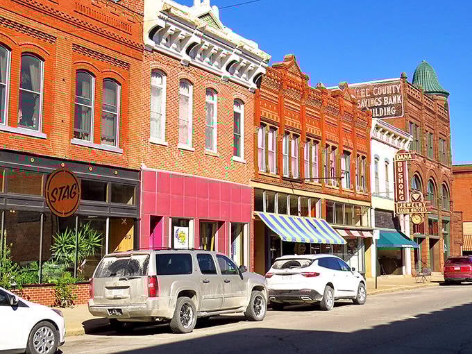 The Lee County Savings Bank building anchors downtown with its distinctive brick facade &ndash; architectural eye candy that would make any history buff swoon.