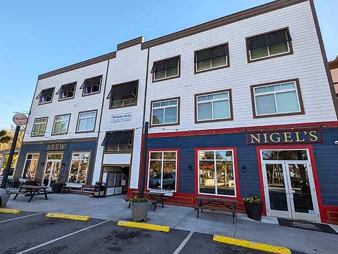 Modern mixed-use development meets serious comfort food, and somehow it all just works beautifully together.