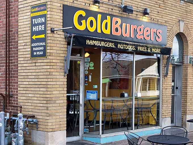That yellow and blue sign isn't just advertising&mdash;it's a beacon of hope for anyone who's ever been disappointed by a mediocre burger.