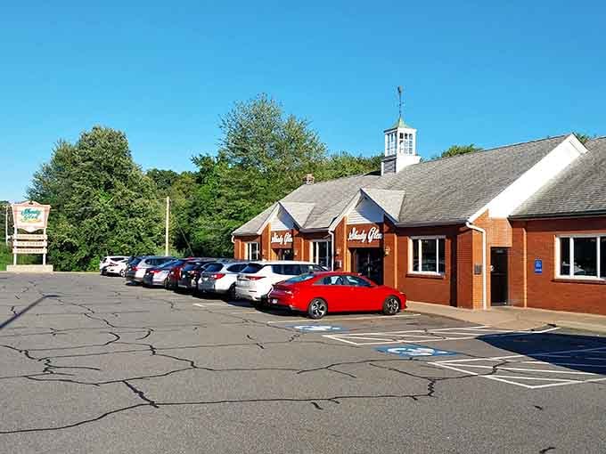 When the parking lot's this full on a weekday, you know something magical's happening inside those brick walls.