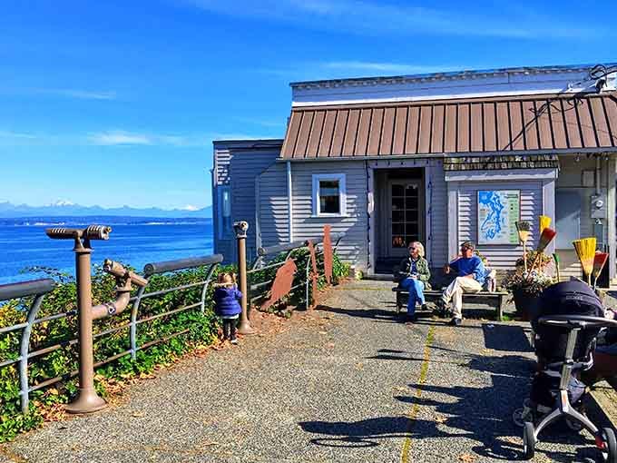 The view alone is worth the ferry ticket, but wait until you taste what's cooking inside this island gem.