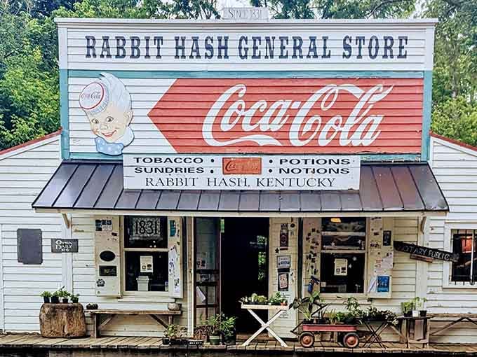 That Coca-Cola sign isn't just decoration, it's a time machine painted in red and white nostalgia.