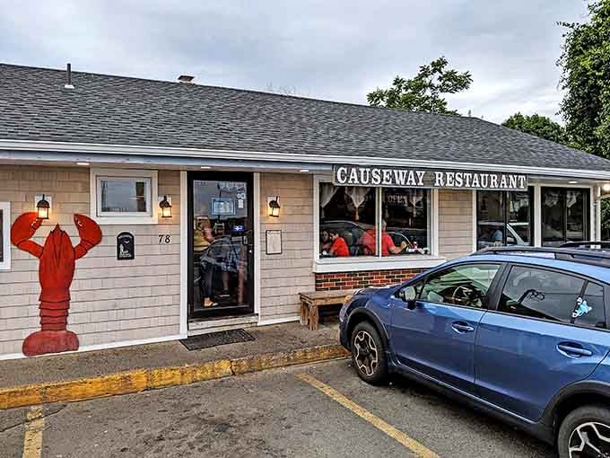 The giant red lobster out front isn't just decoration, it's a promise of the generous portions waiting inside.