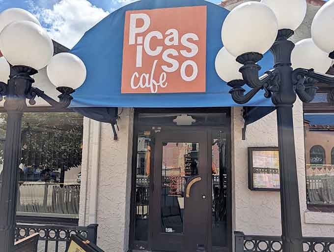 Those globe lights aren't just for show—they're like culinary lighthouses guiding you to what might be your new favorite meal.