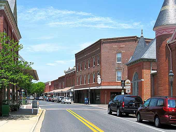 Main Street Berlin looks like someone pressed pause on the perfect small town circa 1890.