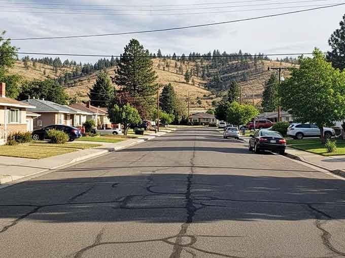 Residential streets slope gently toward hills where nature starts and suburban sprawl mercifully ends for good.