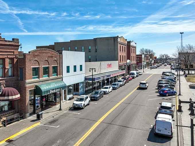 Downtown Worthington looks like someone built a time machine and decided the past had better architecture than we do.