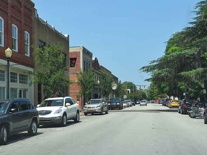 Main Street stretches out like an invitation to slow down, window shop, and forget your GPS exists.