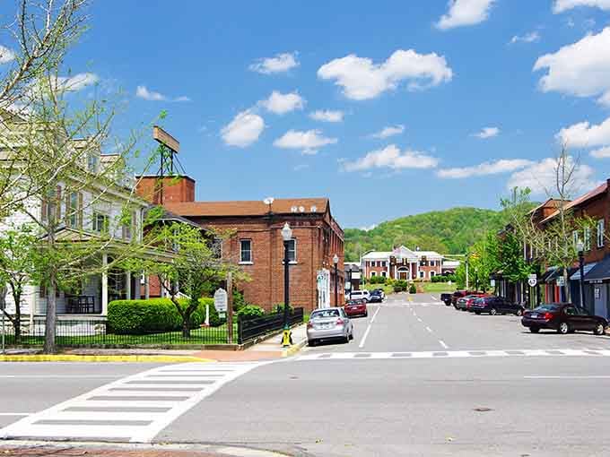 Main Street Richlands stretches out like a postcard that forgot to add the tourist markup.