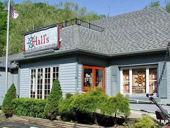 The nautical sign and beautiful landscape prove this riverside spot has cracked the code on serious seafood.