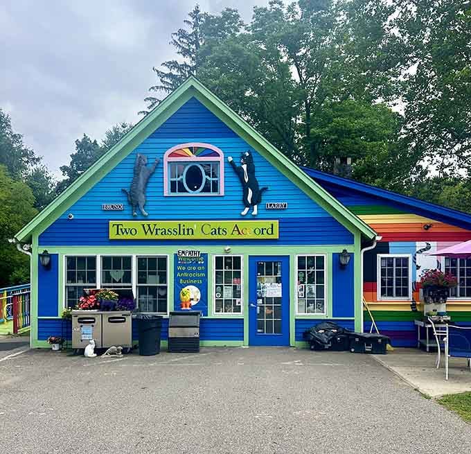 The exterior alone tells you this isn't your average strip-mall coffee shop experience.