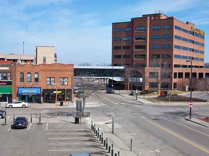 Historic buildings meet modern life in a downtown where your rent money can actually cover rent, not just dreams.