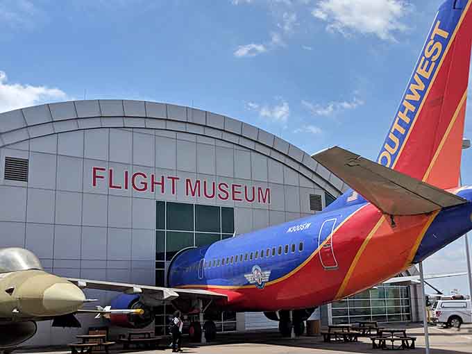 That Southwest plane greeting you at the entrance isn't going anywhere, but your imagination certainly will.