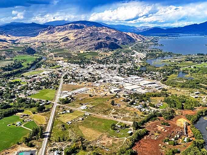 The aerial view doesn't lie&mdash;Oroville sits pretty between rugged mountains and glassy Lake Osoyoos, nature's retirement brochure come to life.