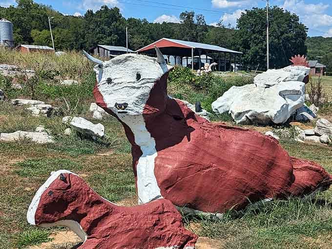 When boulders dream of being dinosaurs, this is what happens: pure roadside magic in rock form.