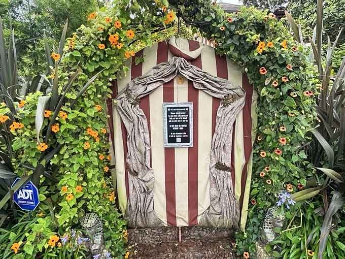 When your neighbor's house looks like it ate a circus tent and decided to keep the stripes.