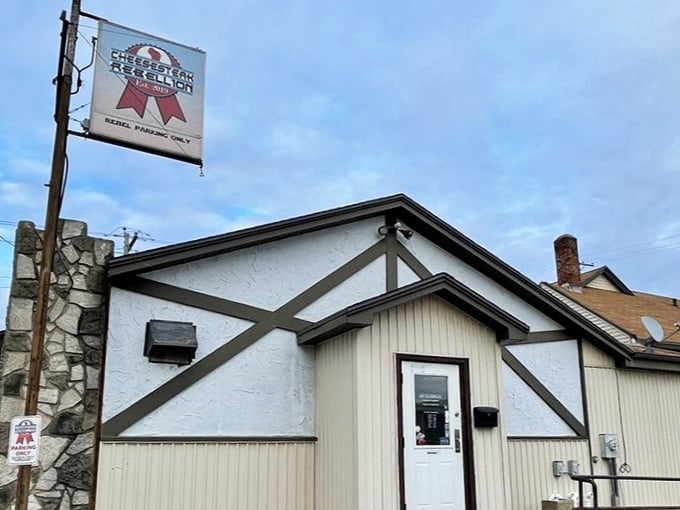 The unassuming facade hides a rebellion brewing inside, where cheesesteaks and Star Wars collide in the best possible way.