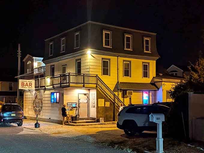 Something about those warm lights spilling onto the street just makes you want to grab your friends immediately.