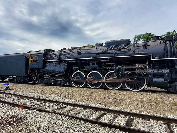 Behold the mechanical masterpiece of American engineering &ndash; massive drive wheels, gleaming pistons, and enough steel to make your car look like a toy by comparison.
