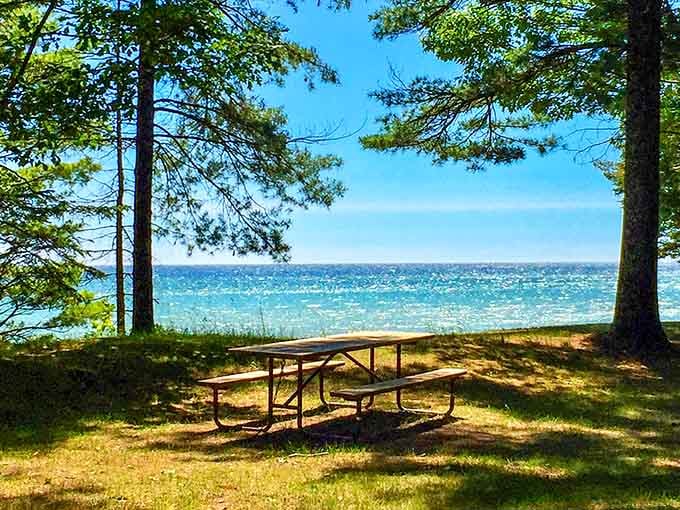 When Lake Michigan sparkles like someone dumped a truckload of diamonds, you've found your happy place.