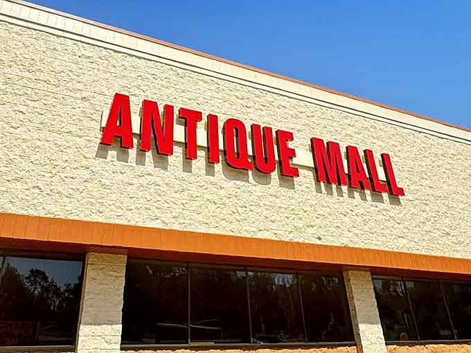 When a building needs letters this big, you know there's serious square footage of vintage goodness waiting inside.