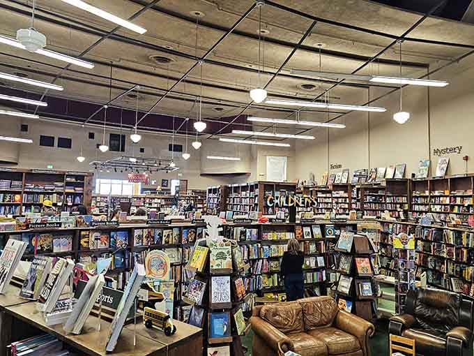 High ceilings and endless shelves create a literary cathedral where book lovers come to worship the written word.