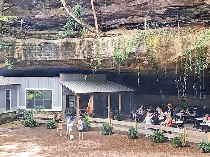 When your restaurant's roof is a million-year-old rock formation, you've officially won the location lottery.
