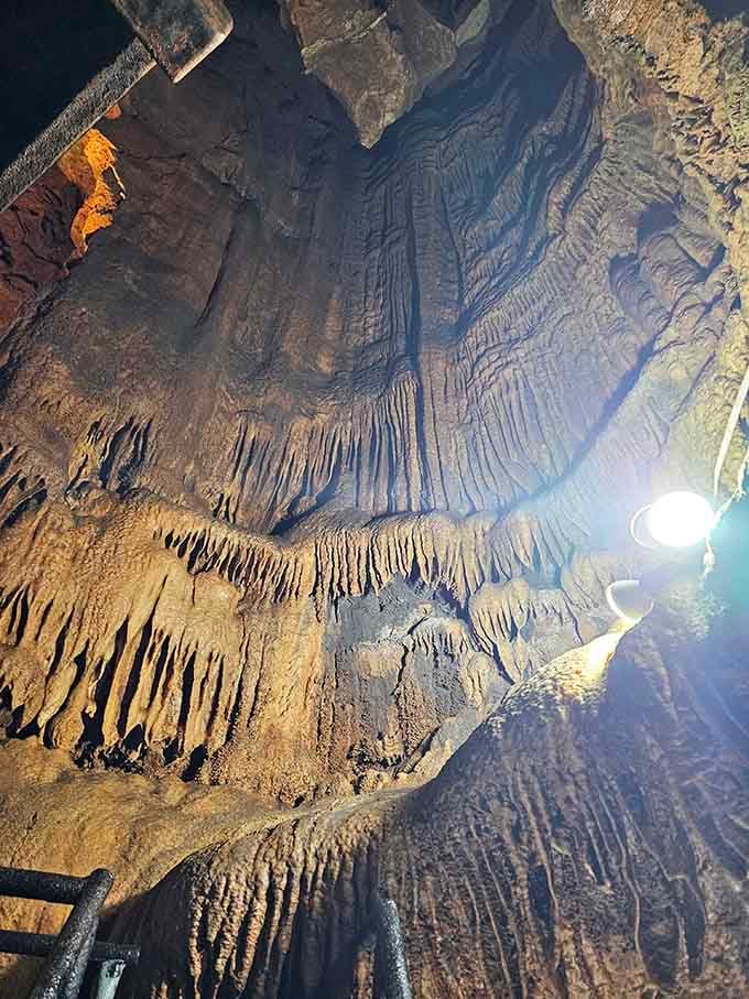 The lighting here makes these ancient formations look like they're auditioning for a geology documentary's cover shot.