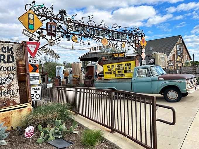 Even before you step inside, the exterior promises something wonderfully absurd awaits your discovery.