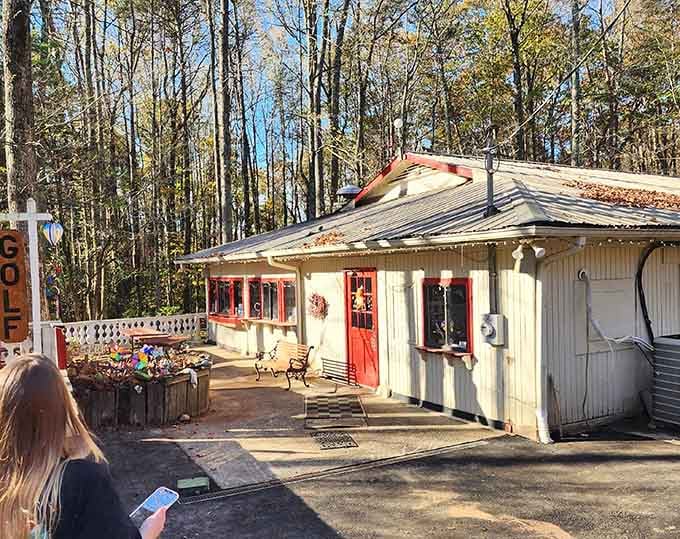 That charming exterior nestled in the pines isn't a mirage, it's your new favorite breakfast destination waiting to happen.