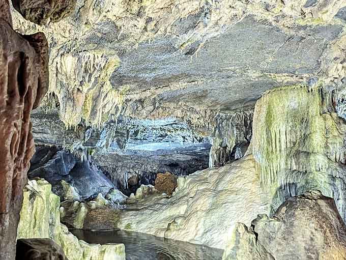 The caverns reveal nature's patient artistry, where water and time collaborated on something truly spectacular.