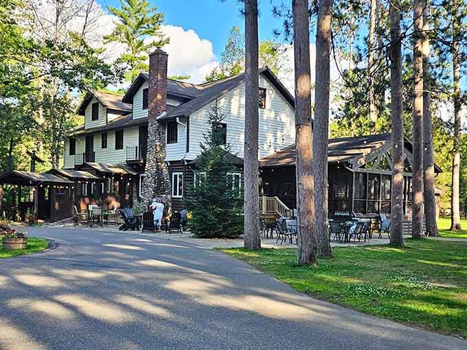Nestled among towering pines, this charming supper club looks like it sprouted naturally from the Northwoods forest floor.