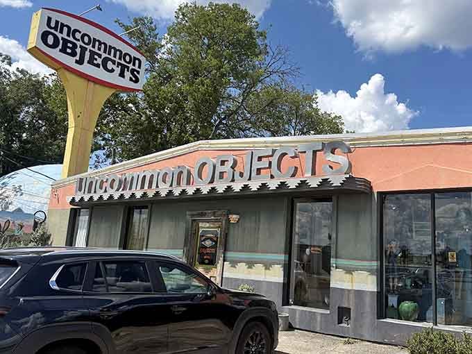 That retro sign and weathered exterior aren't trying to be cool, they just are, like vintage denim.
