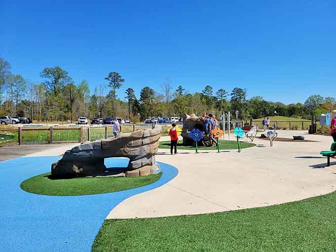 That brilliant blue pathway isn't just pretty &ndash; it's your kids' yellow brick road to adventure and inclusion.